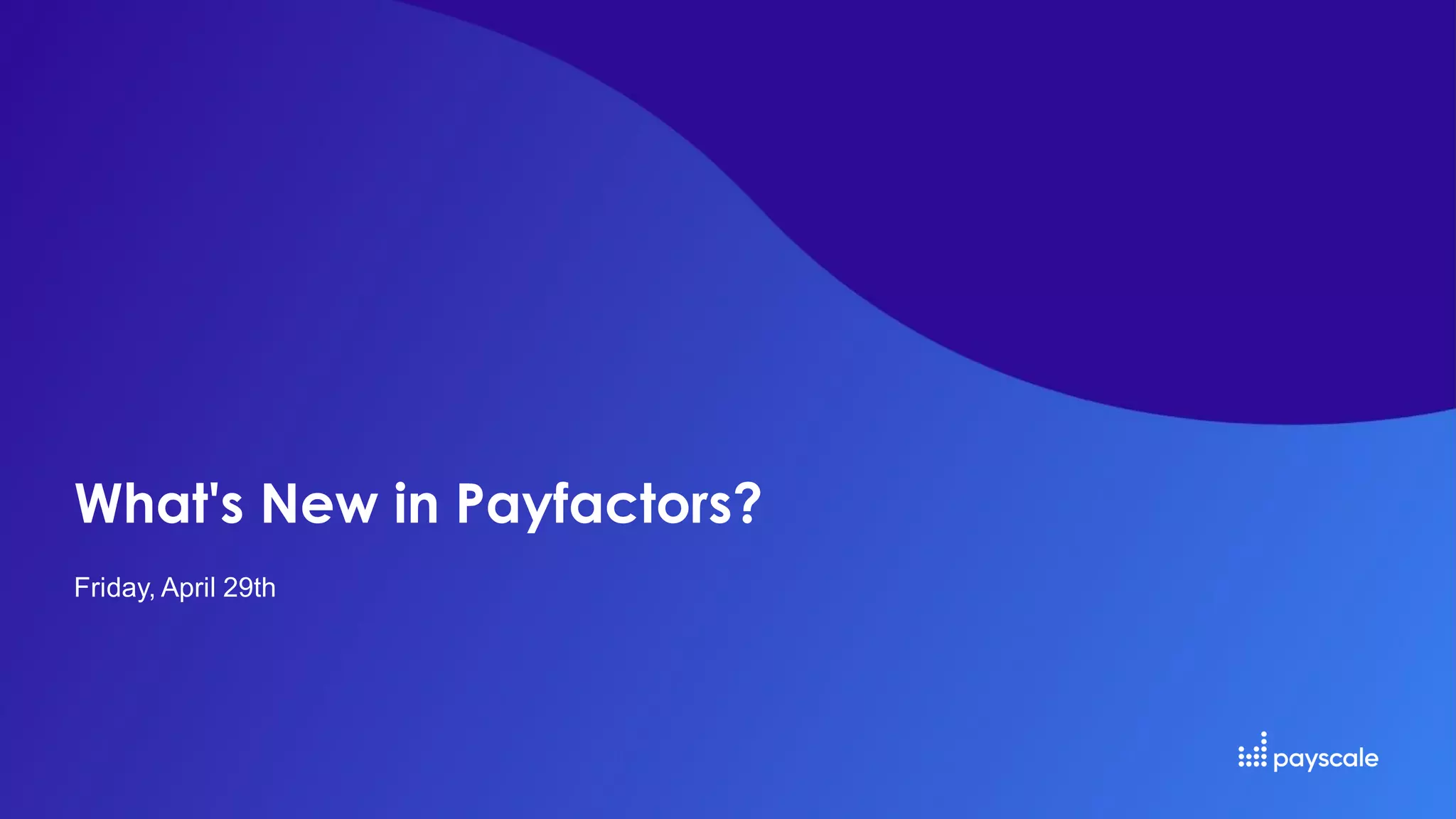 What's New in Payfactors | PDF