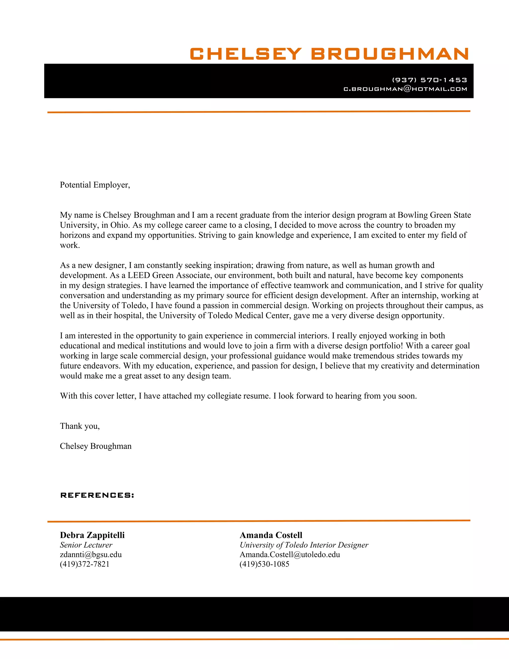 Chelsey Broughman- Interior Design Resume | PDF