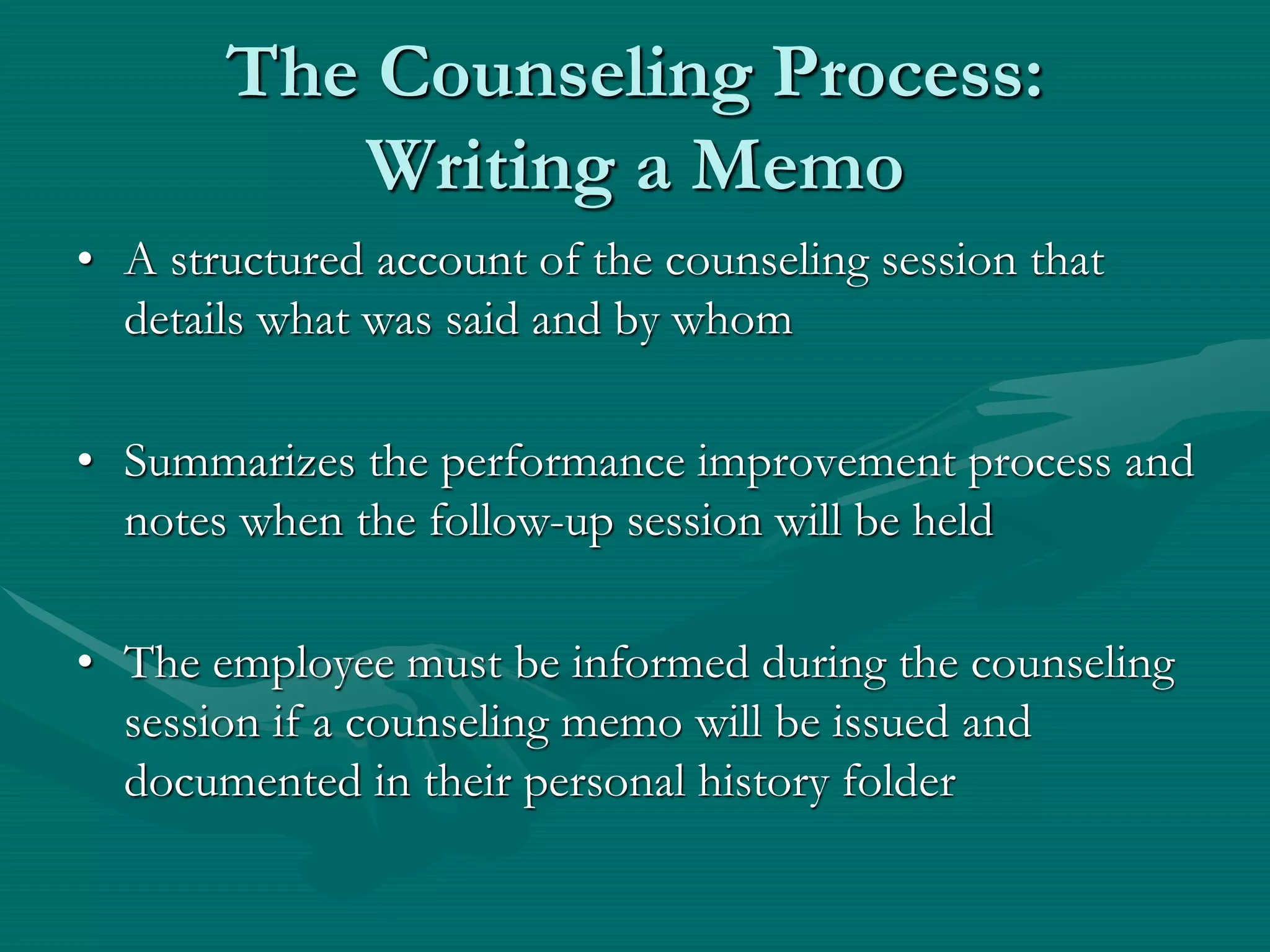 Effective Counseling Memos | PPTX | Educational Assessment | Education