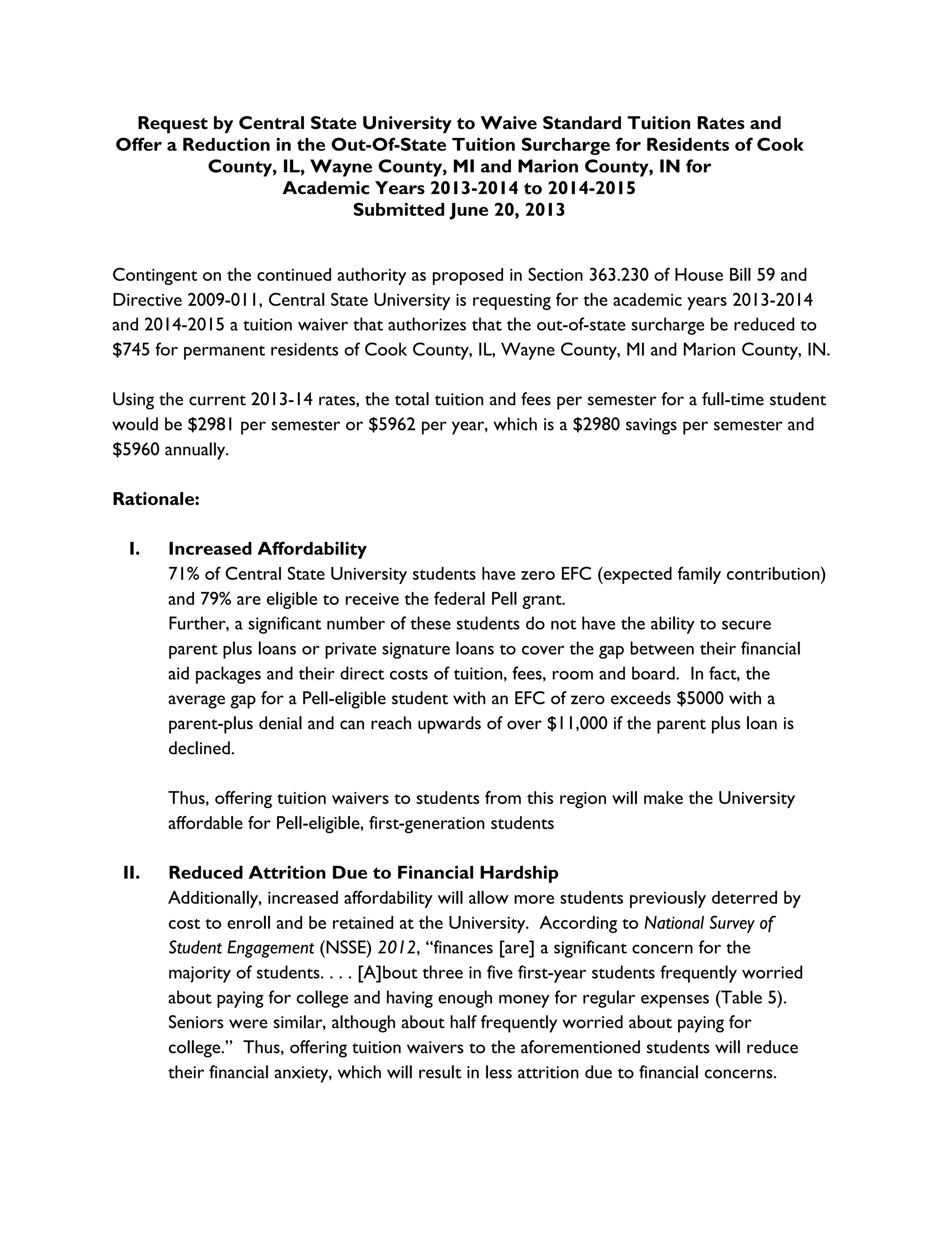 Tuition Waiver Request Revised - Cook Marion and Wayne Counties - Final ...