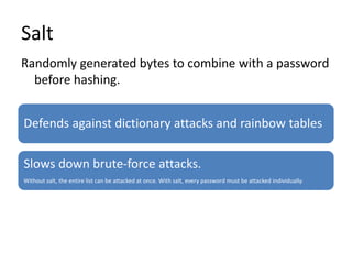 Techniques for password hashing and cracking | PPT