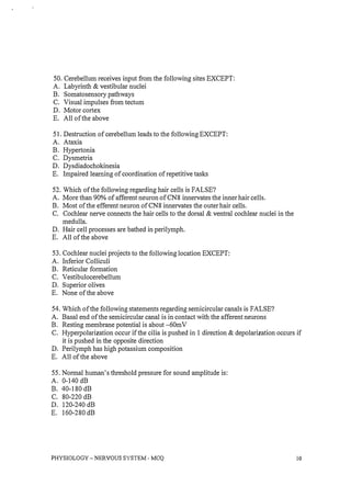 042 physiology mcq_acem_primary_nervous_system | PDF