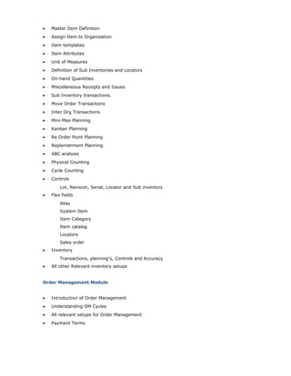Oracle SCM Online Training | DOC