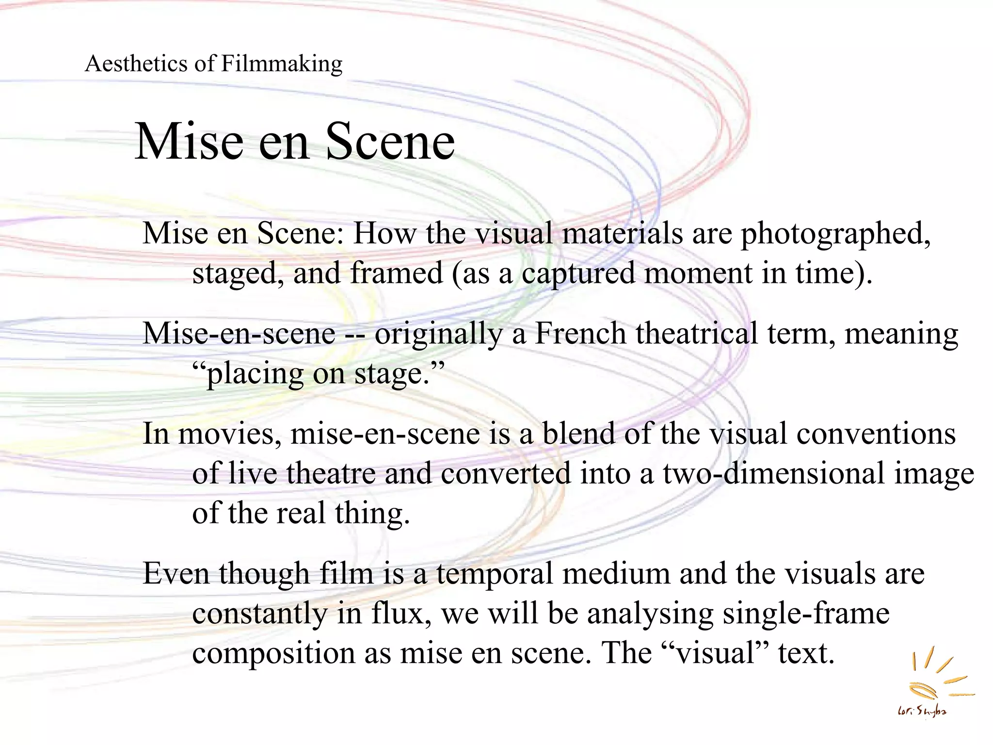 Film Aesthetics I | PPT