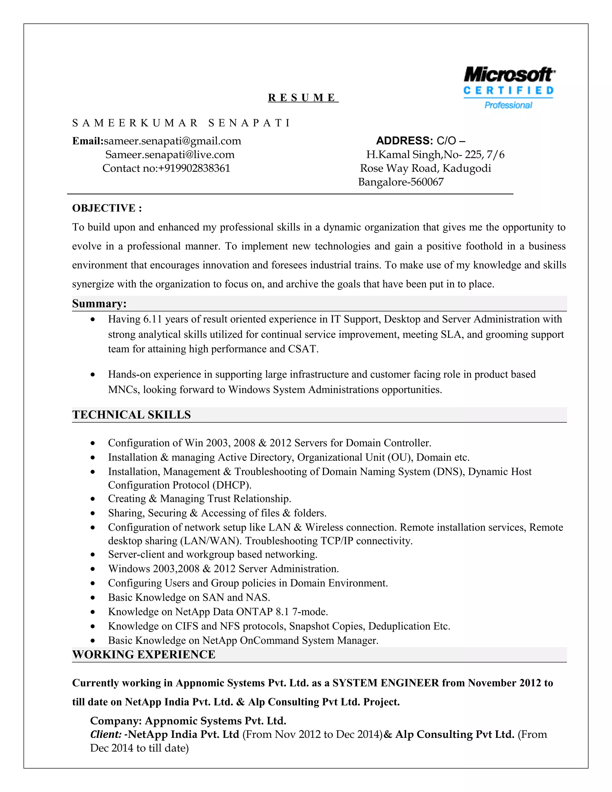 Sameer_Resume | PDF
