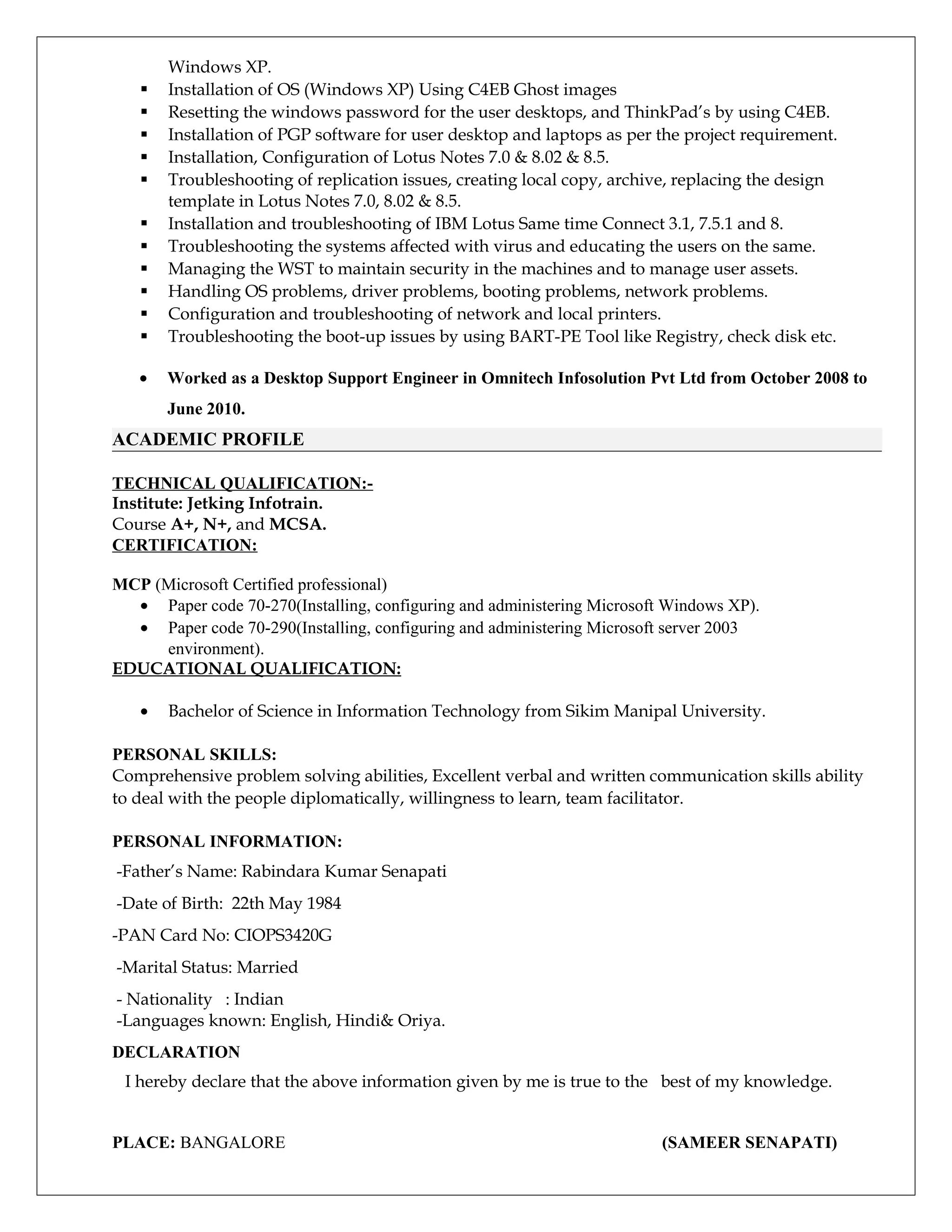 Sameer_Resume | PDF