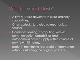 final smart dust PPT | PPTX