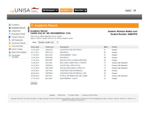 UNISA Academic Record N Lunt | PDF