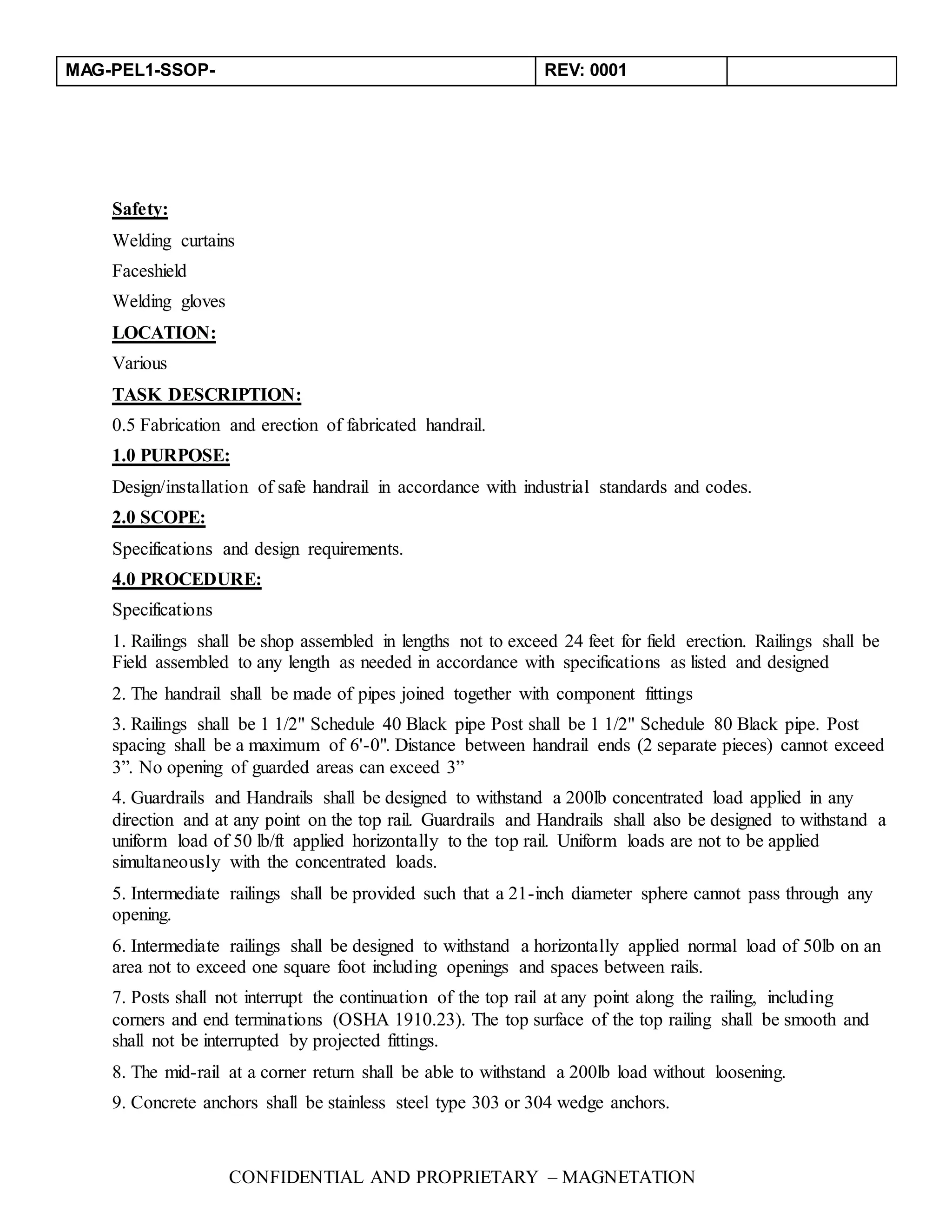 Handrail Fabrication SJP | DOCX