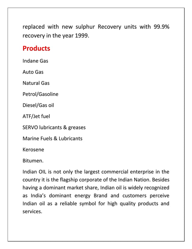 IOCL Training Report | PDF