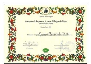 Italian Certificate(Course in Italy) | PPT