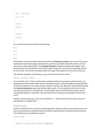 Virtual events in C#: something went wrong | PDF