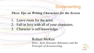 How Writing Affects Acting | PPT