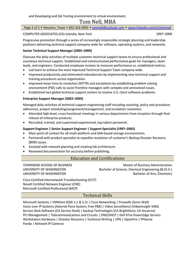 Tom Nell Resume November 2016 | PDF