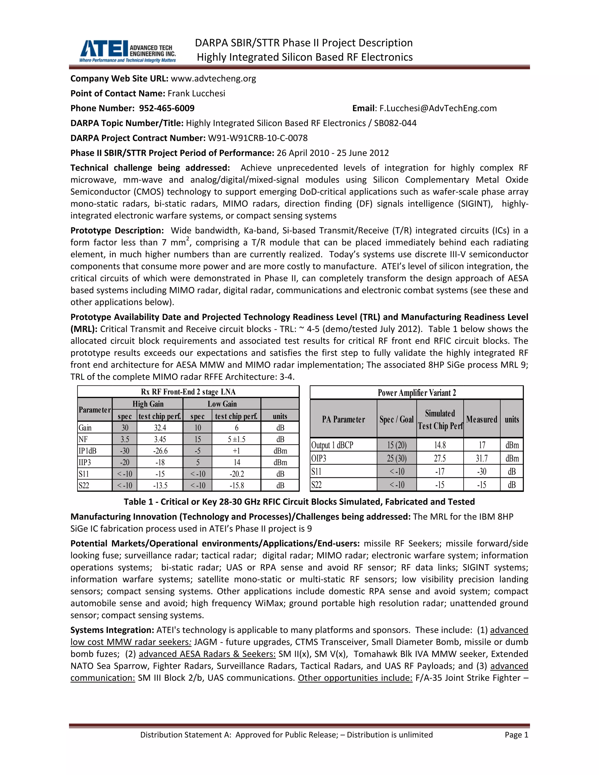 ATEI PII SBIR Proj Description 5 Feb 2013 | PDF