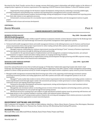David Walker Resume 2015 (nov nor) | PDF