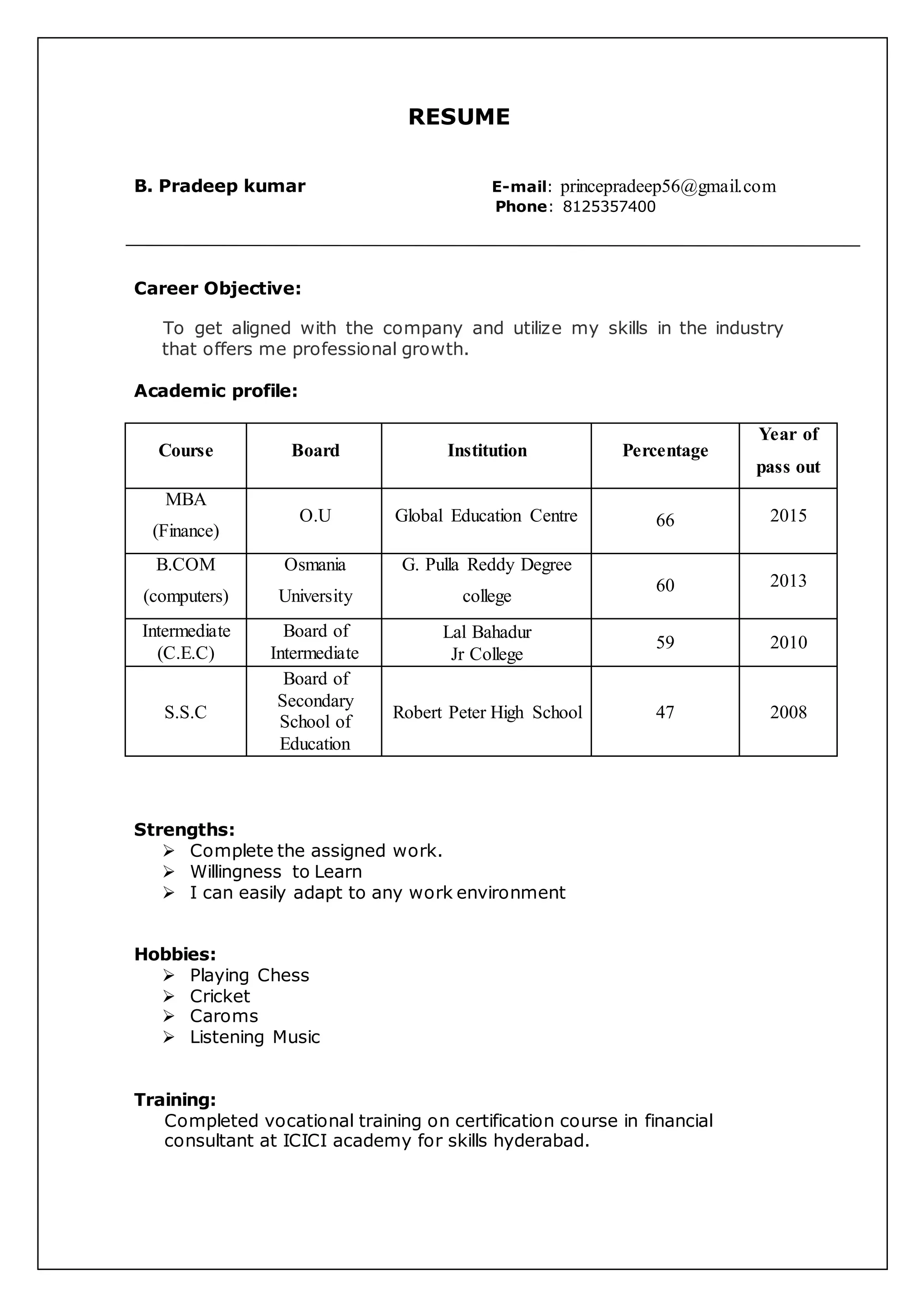 NEW PRADEEP RESUME | DOCX