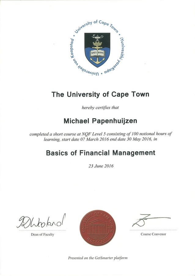 UCT Certification | PDF