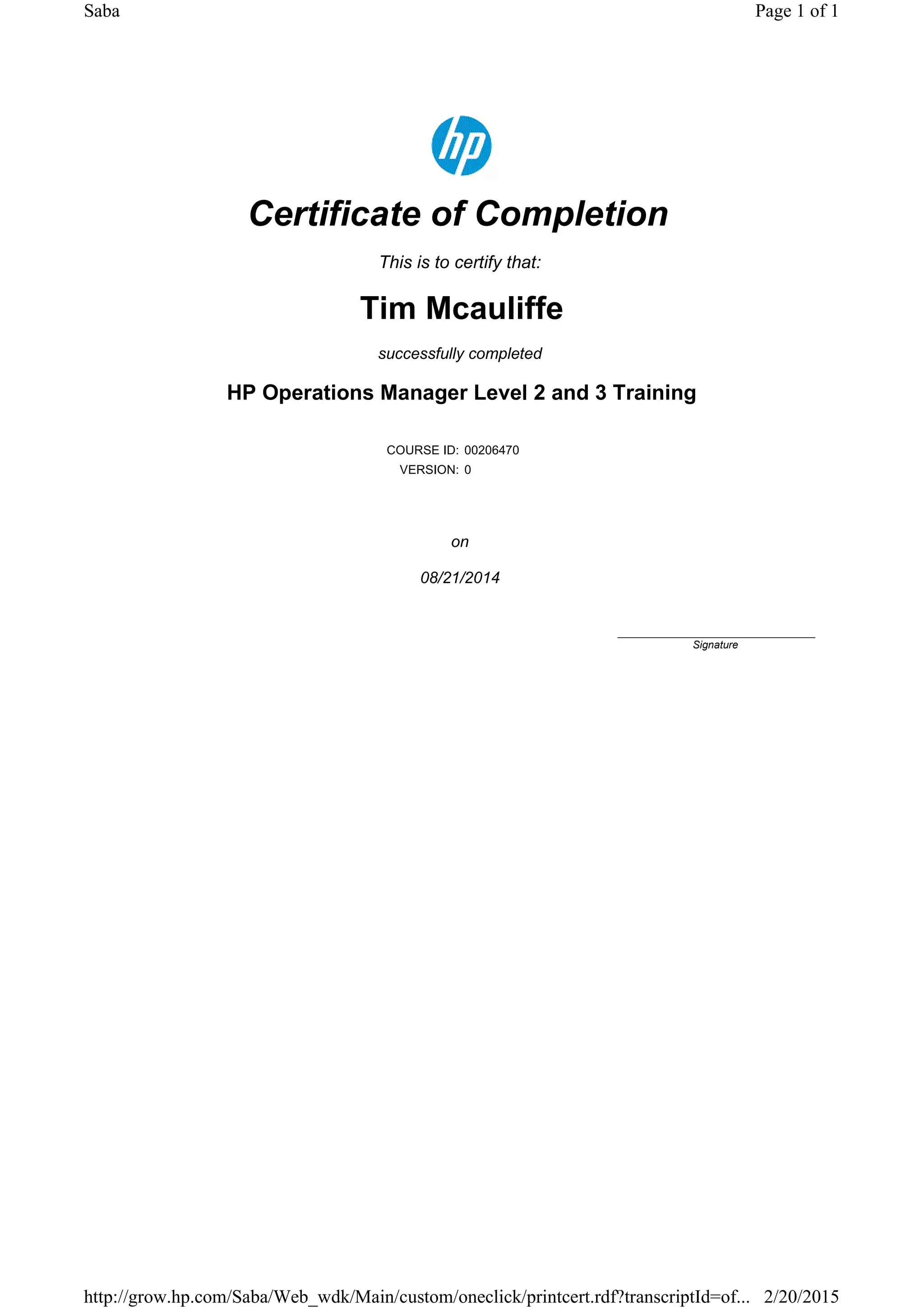 HP Operations Manager Level 2 and 3 Training | PDF