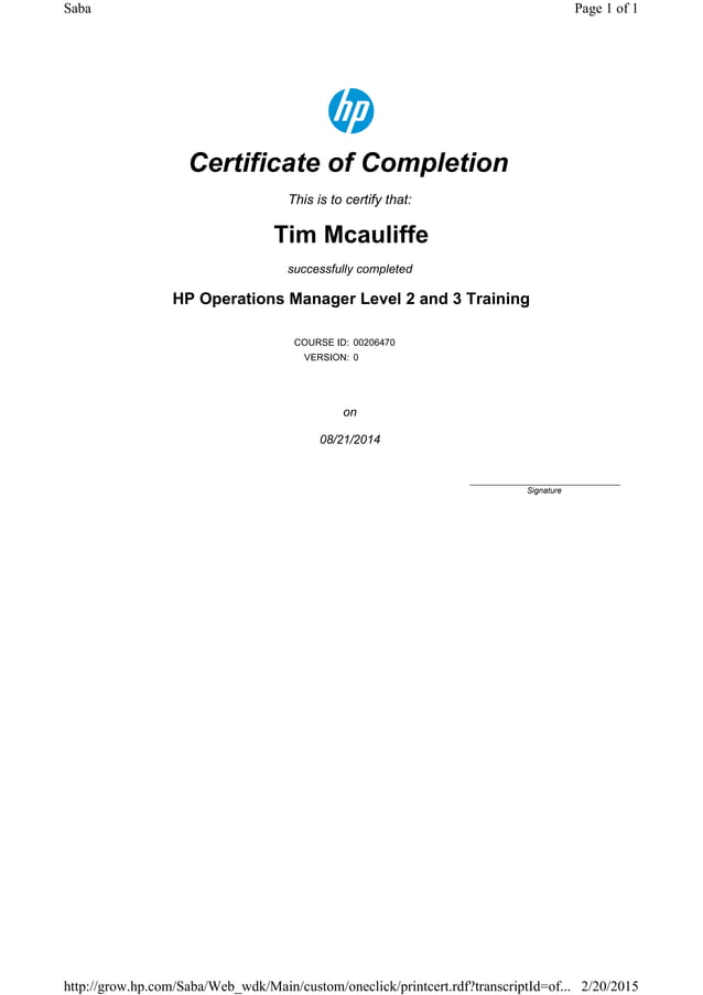 HP Operations Manager Level 2 and 3 Training | PDF
