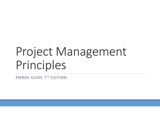 Project Management Principles for PMP Exam | PDF