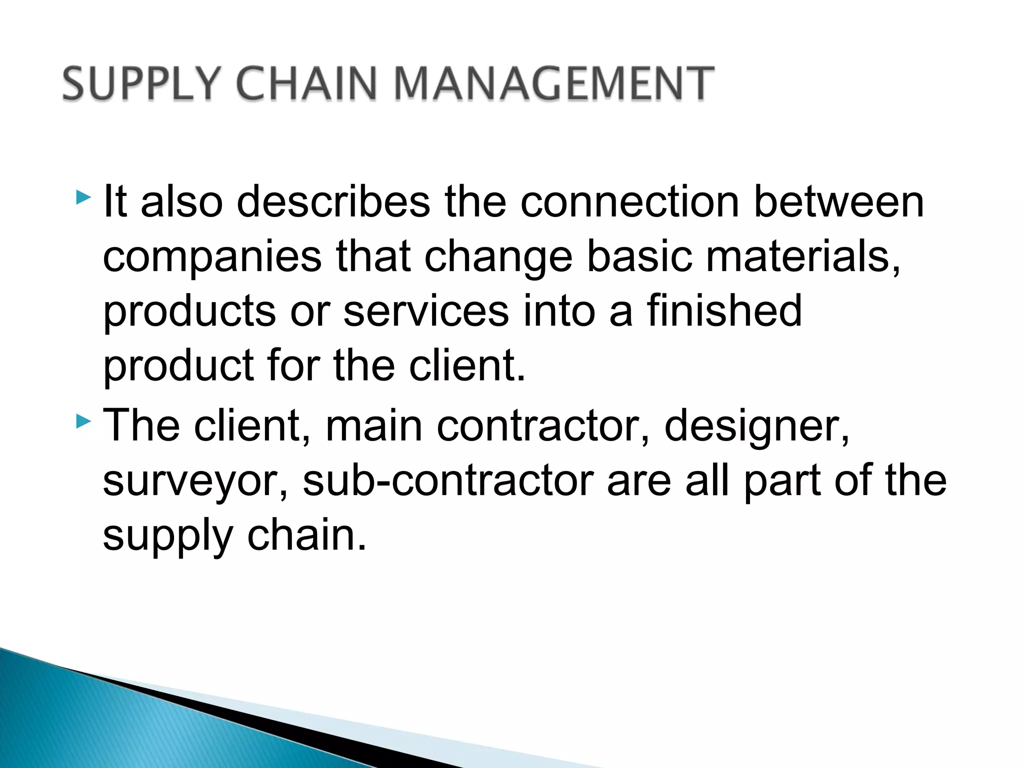 046 INTERGRATING SCM WITH FEM & LEAN CONSTRUCTION | PPT