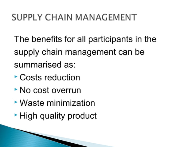 046 INTERGRATING SCM WITH FEM & LEAN CONSTRUCTION | PPT