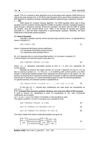 Optimized OFDM Model Using CMA Channel Equalization for BER Evaluation ...