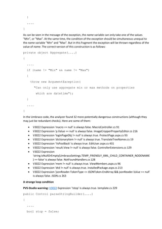 Re-analysis of Umbraco code | PDF