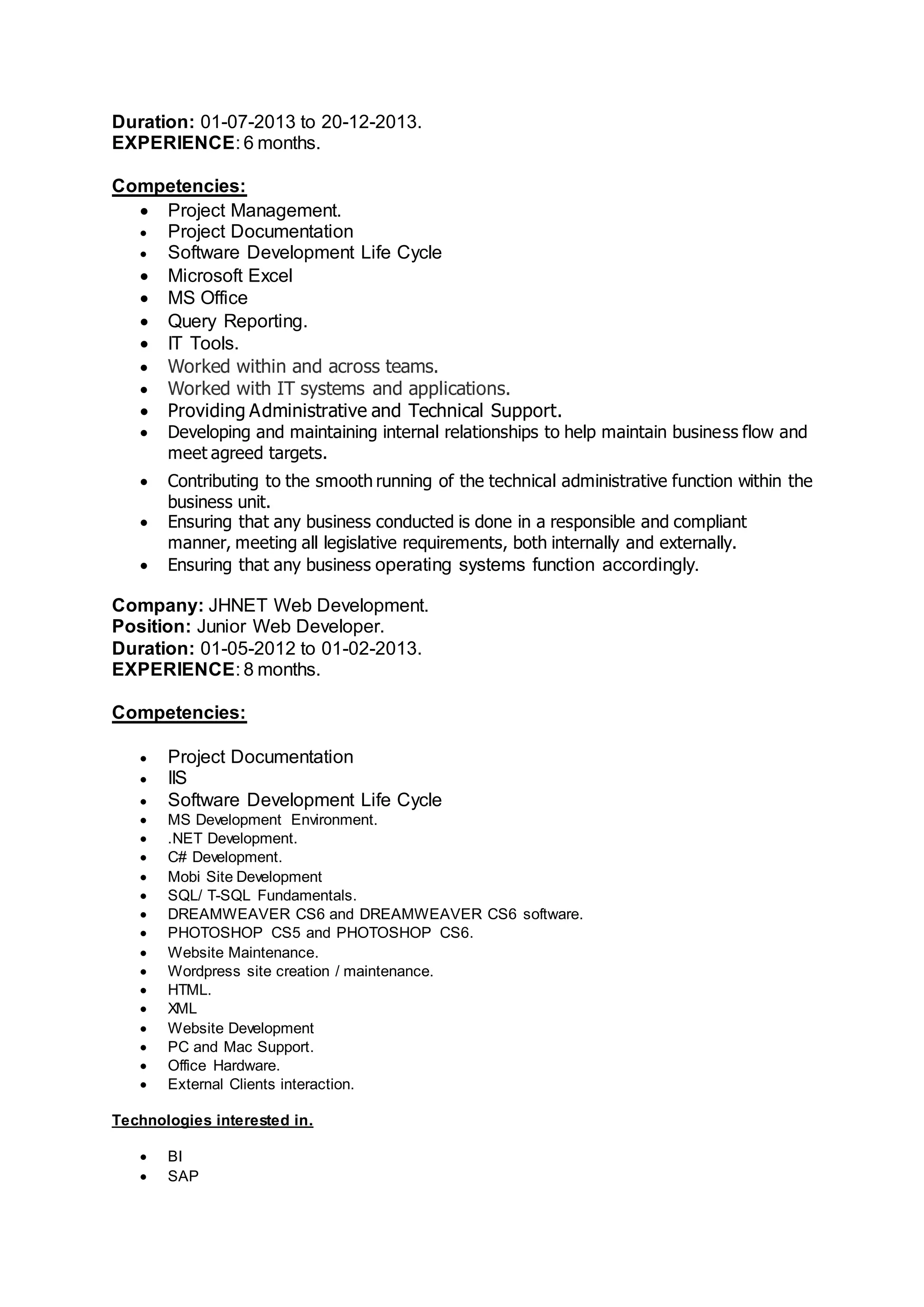 CV of Masego Moikanyang | DOCX