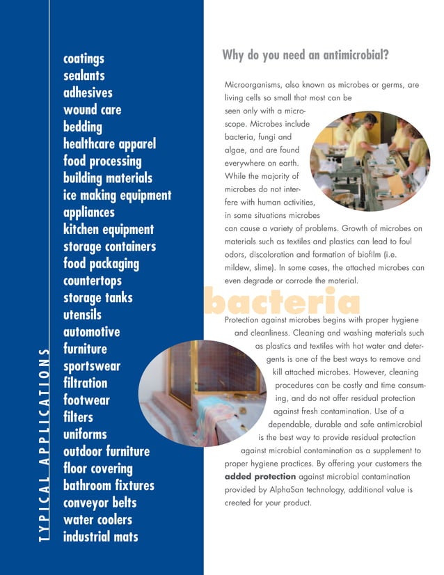 [Brochure] AlphaSan AF (Milliken) | PDF | Chemistry | Science