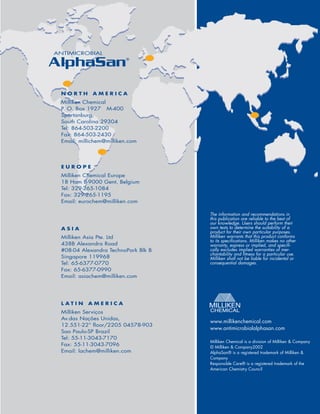 [Brochure] AlphaSan AF (Milliken) | PDF