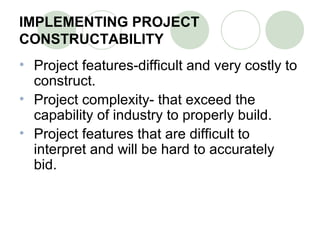047 INTERGRATING TQM WITH CONSTRUCTABILITY/VE | PPT