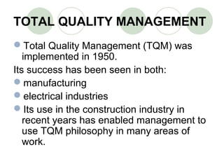 047 INTERGRATING TQM WITH CONSTRUCTABILITY/VE | PPT