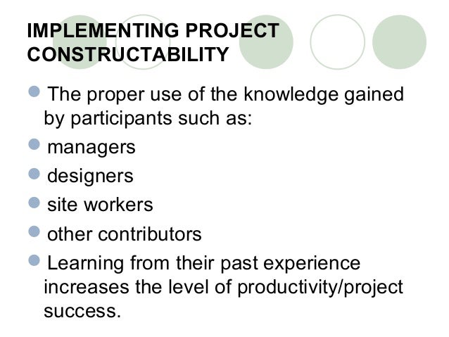047 INTERGRATING TQM WITH CONSTRUCTABILITY/VE