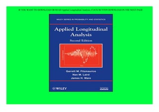 Kindle Applied Longitudinal Analysis | PDF