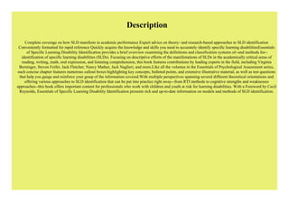 [PDF] download⚡ Essentials of Specific Learning Disability ...