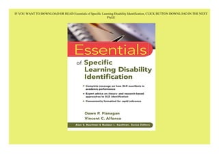 [PDF] download⚡ Essentials of Specific Learning Disability ...
