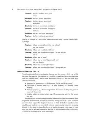 Drills, Dialogues, and Role Plays | PDF