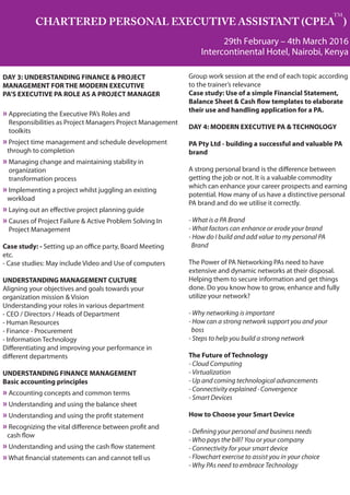 CHARTERED PERSONAL EXECUTIVE ASSISTANT - CPEA - MARCH 2016 NAIROBI ...