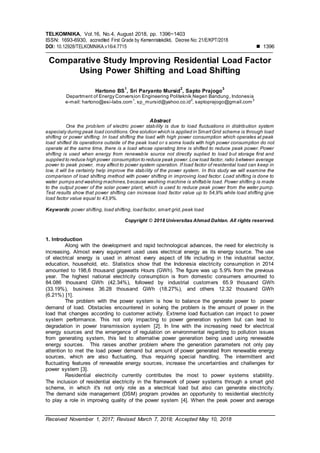 Comparative Study Improving Residential Load Factor Using Power ...