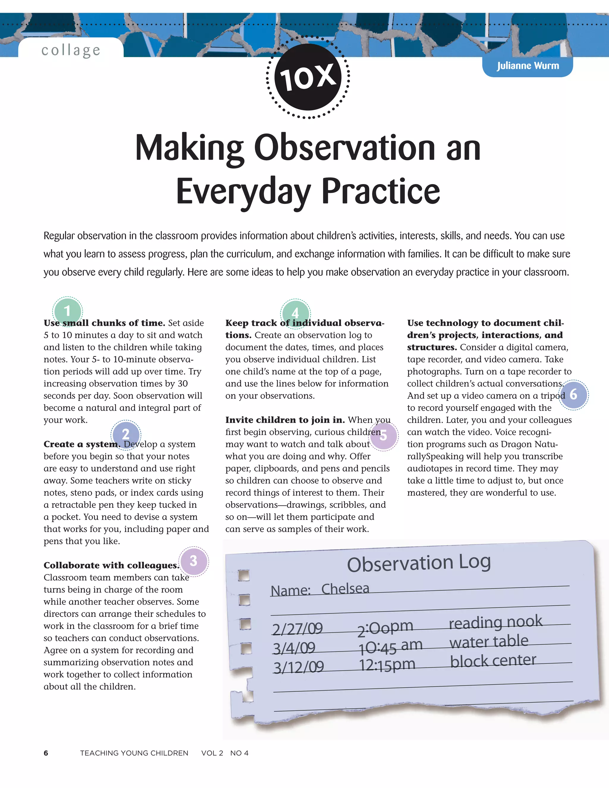 Making observation an everyday practice | PDF