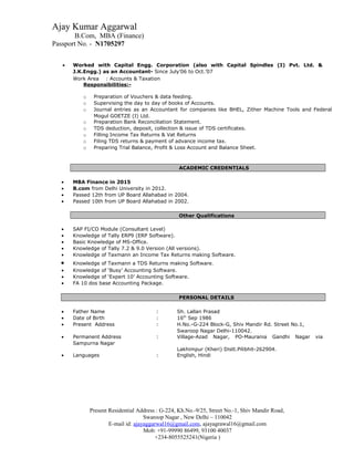 CV Ajay Aggarwal | DOC