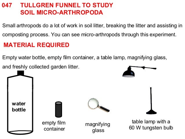 047 tullgren funnel to study soil microarthropoda