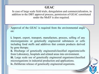 Biotechnology regulatory process and agencies, legal aspects, IPR | PPT