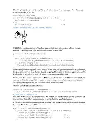 Brief analysis of Media Portal 2 bugs | PDF
