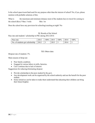 Case Study Report on Jahan Nagar Primary School | PDF