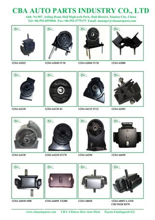 TOYOTA-CBA AUTO PARTS INDUSTRY CO., LIMITED-TOYOTA | PDF