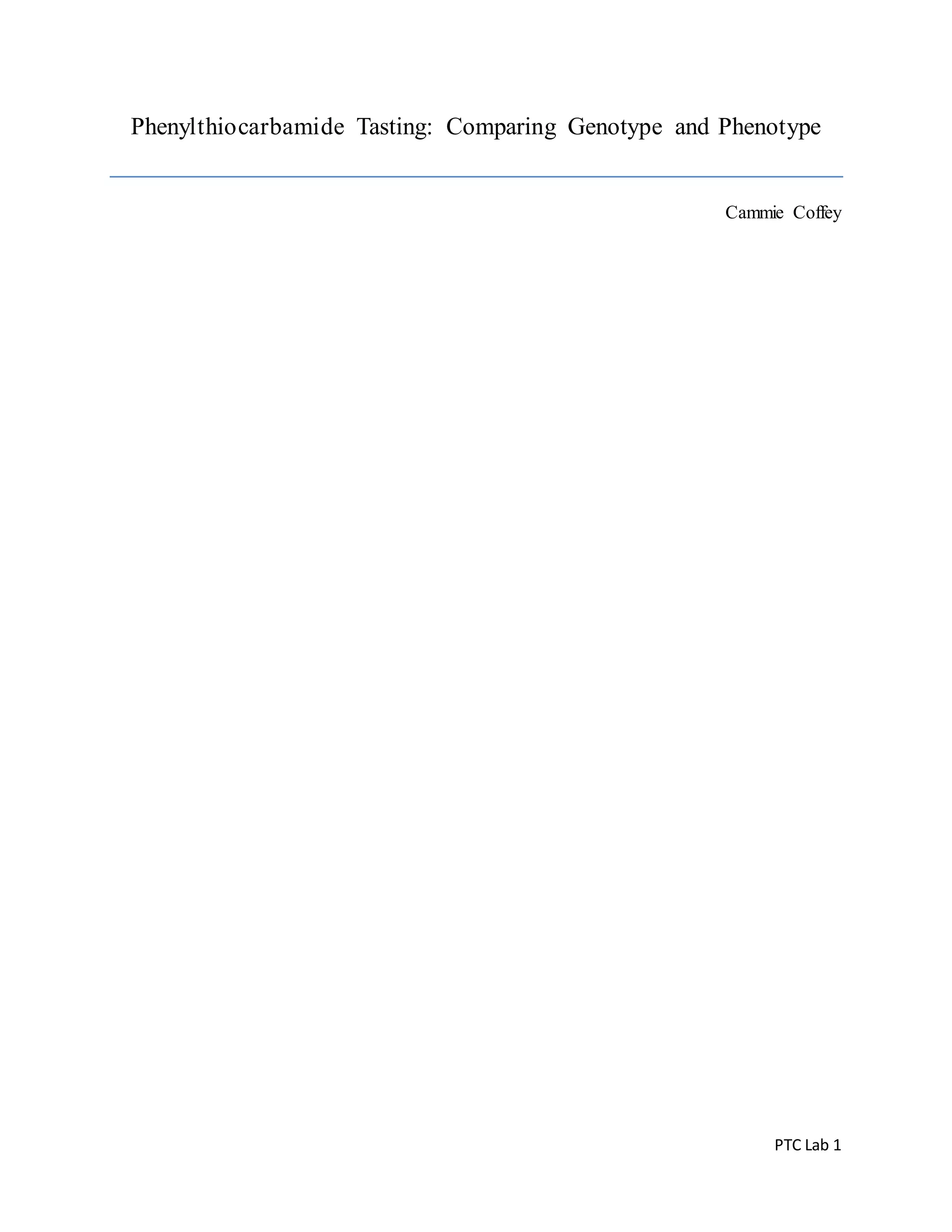 Phenylthiocarbamide Tasting (2) | DOCX