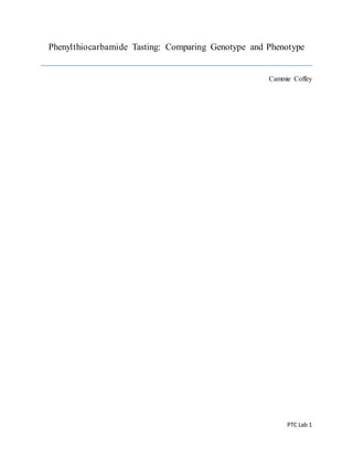 Phenylthiocarbamide Tasting (2) | DOCX